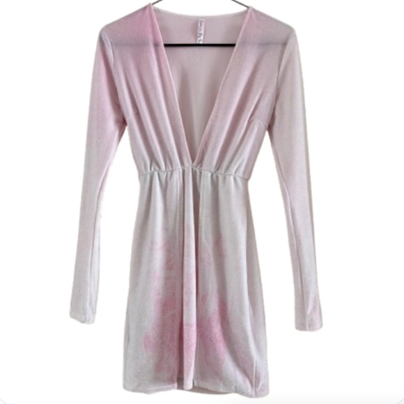 Lucy in the Sky | Dresses | Lucy In The Sky Glitter Velour Plunging ...